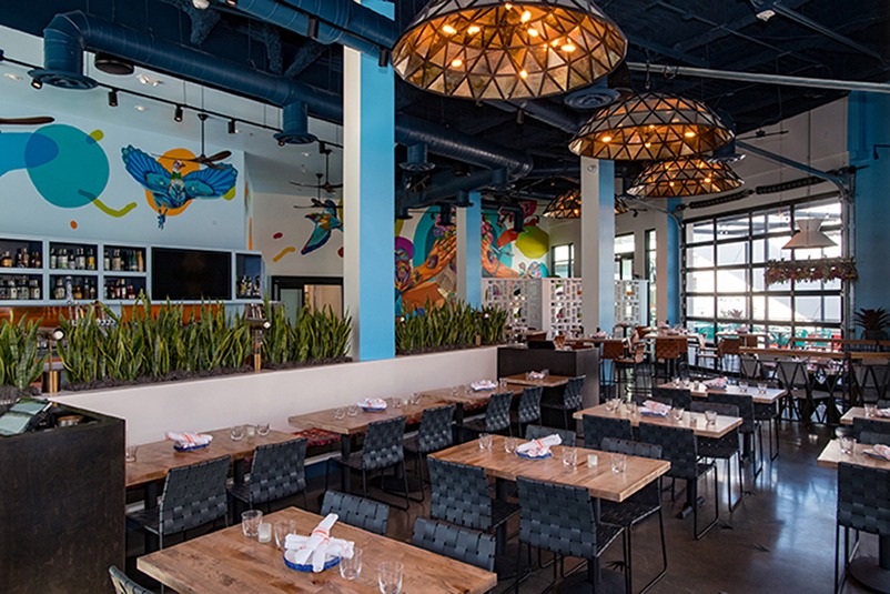 Distressed Maple Restaurant Tables with Hand-Aged Texture